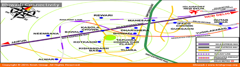 Bhiwadi Connectivity With Its Surroundings - Krish Group | Property In ...